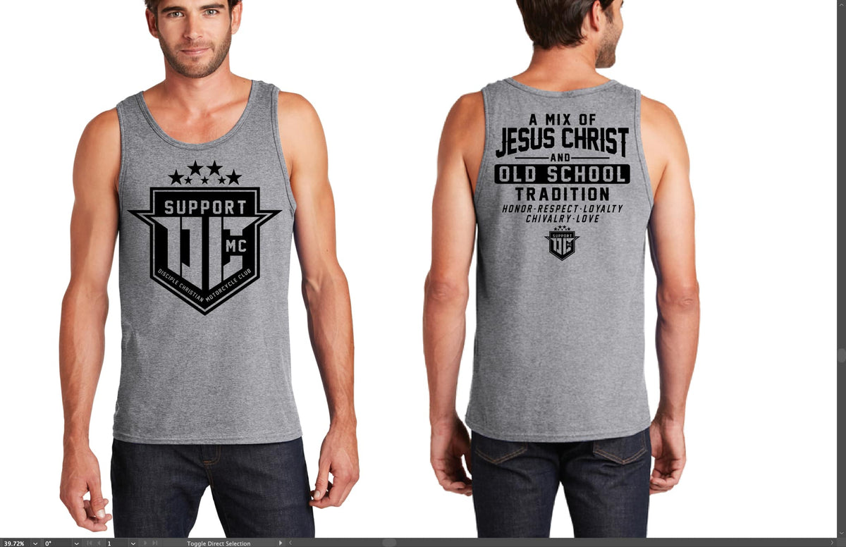 Grey Old School Traditions DC Shield Tank – Disciple Christian ...
